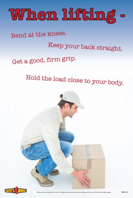 MH004- Manual Handling Workplace Safety Poster – Safety4Work